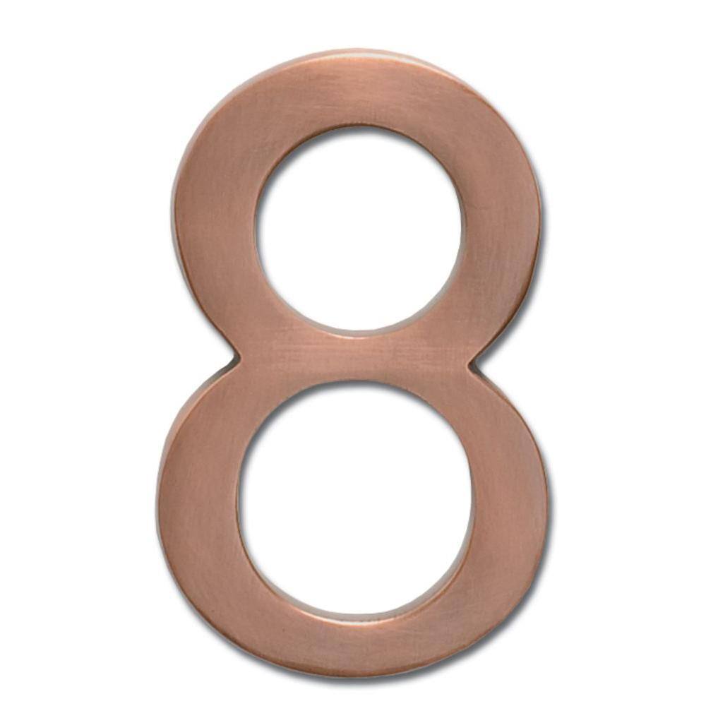 Architectural Mailboxes 4 in. Antique Copper Floating House Number 8 ...