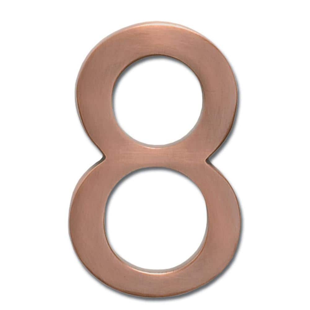 Architectural Mailboxes 5 in. Antique Copper Floating House Number 8 ...