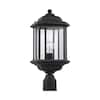 Generation Lighting Kent 1-Light Black Outdoor Lamp Post Light with ...