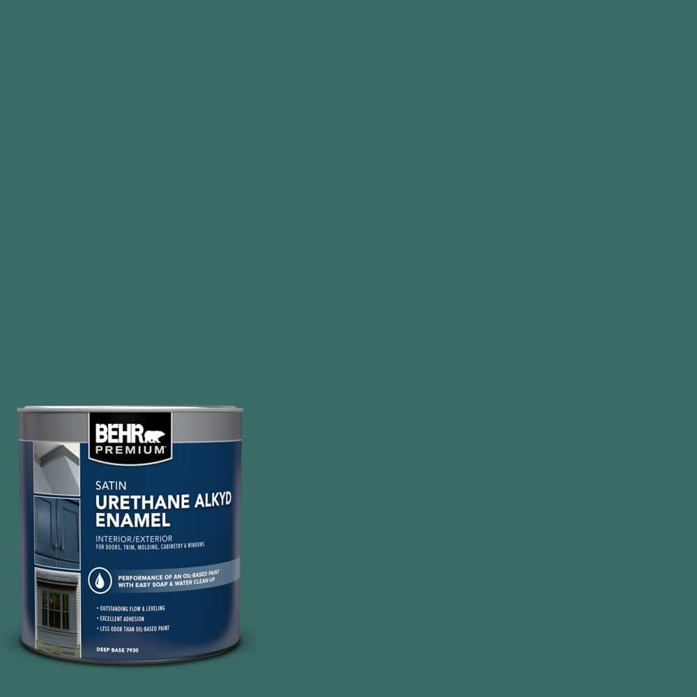 BEHR PREMIUM 1 qt. #M450-7 Beta Fish Satin Enamel Urethane Alkyd ...