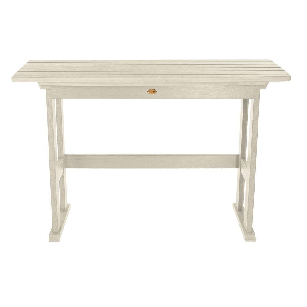 Highwood Lehigh Whitewash Rectangular Recycled Plastic Outdoor Balcony ...