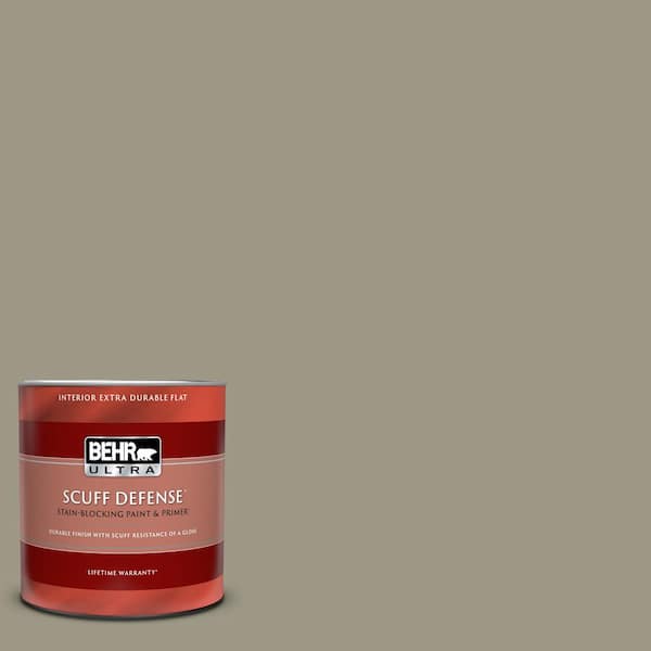 BEHR ULTRA 1 qt. #PPU8-20 Dusty Olive Extra Durable Flat Interior Paint ...