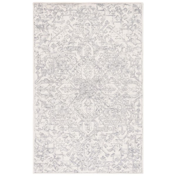 SAFAVIEH Metro 8 ft. x 10 ft. Beige/Gray Geometric Ornate Area Rug ...