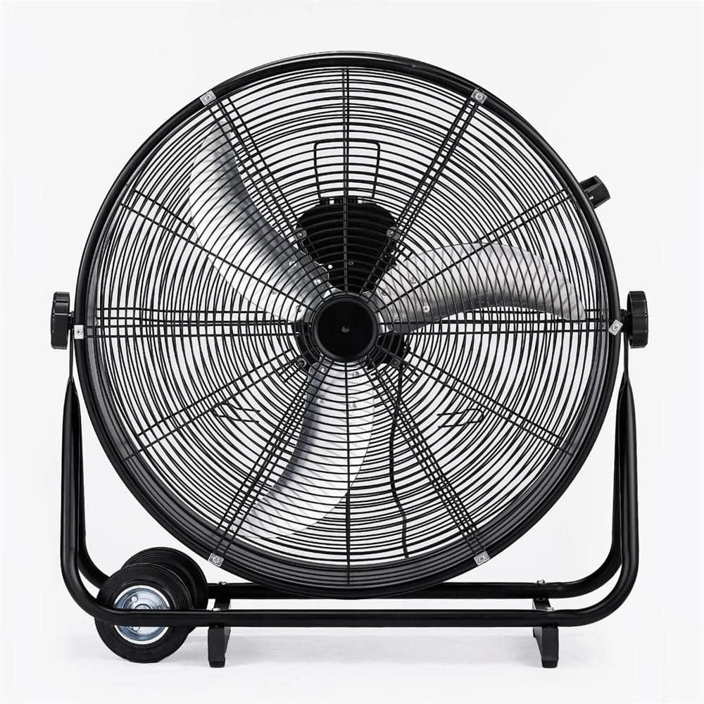 Karl home 30 in. 3 Fan Speeds Floor Fan Drum Fan in Black K1G46001180 ...
