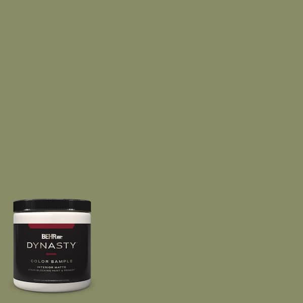 BEHR DYNASTY 8 oz. #S370-5 Pesto Paste One-Coat Hide Matte Stain ...