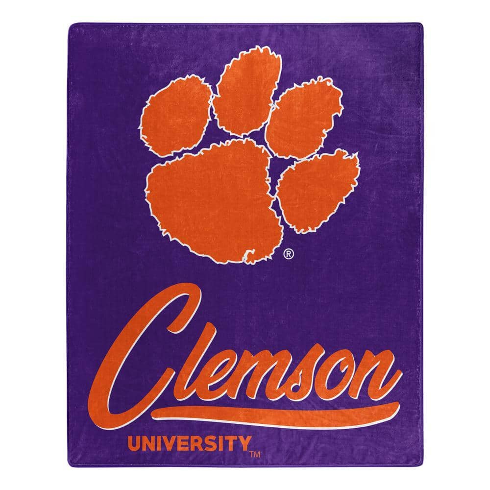 THE NORTHWEST GROUP NCAA Multi-Color Clemson Signature Raschel Throw ...