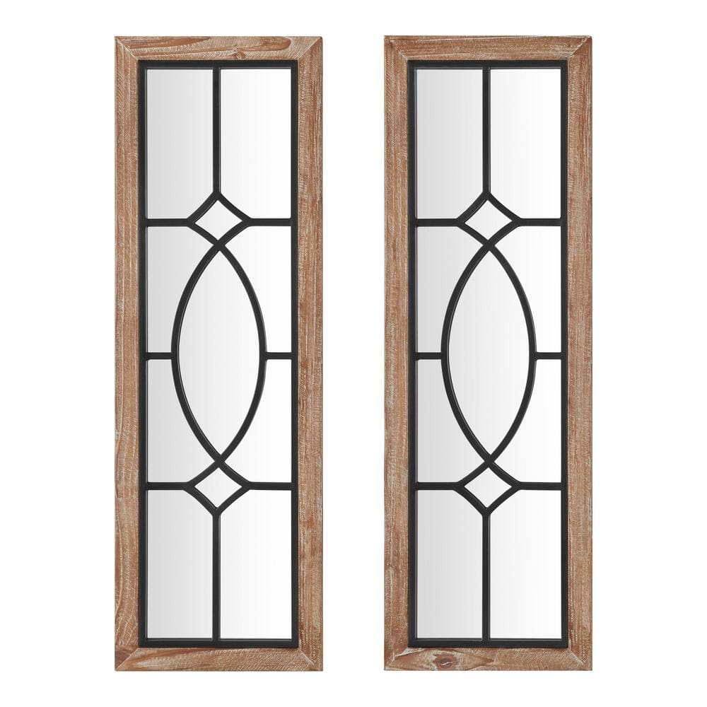 Home Decorators Collection Medium Farmhouse Rectangle Windowpane Mirror ...