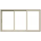 JELD-WEN V4500 Multi-Slide 105 in. x 108 in. Left-Hand Low-E White Vinyl 3-Panel Prehung Patio ...