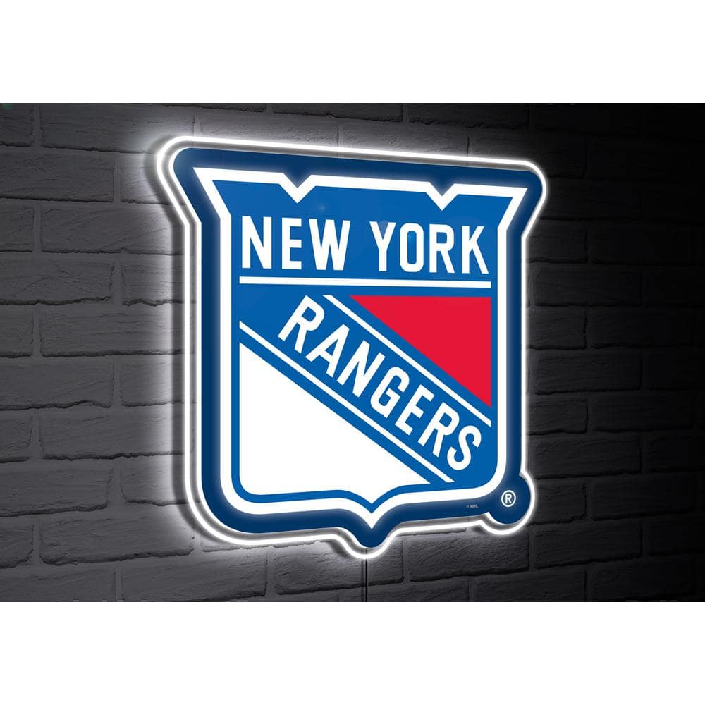 Evergreen New York Rangers Team Logo Shaped Plug in LED Lighted Sign ...