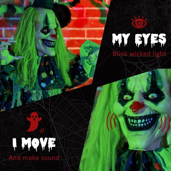 Siavonce 6. 1ft. Life Size Outdoor Halloween Decoration, Animatronic ...