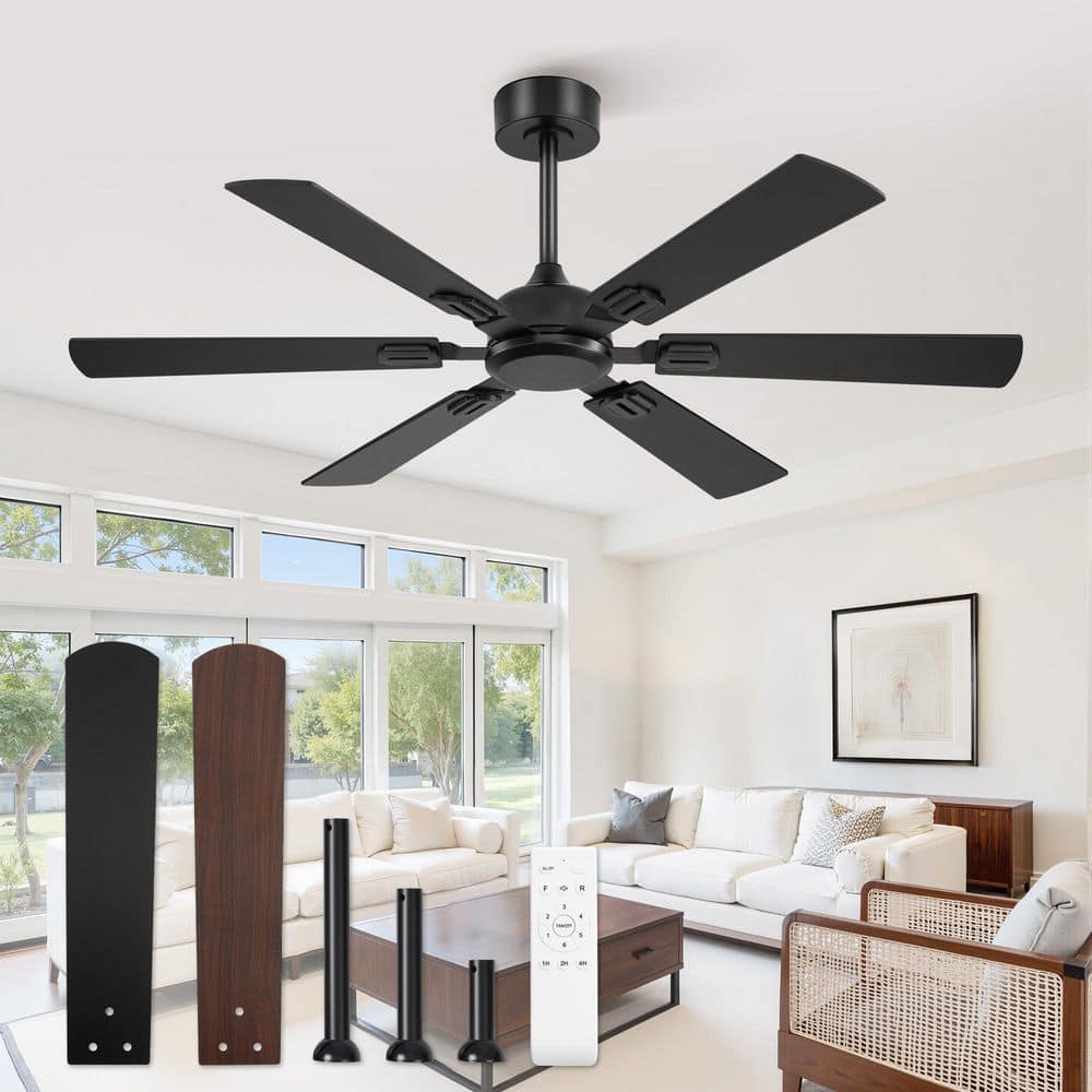 Reviews for HINNIXY 52 Inch Black Industrial Indoor/Outdoor Ceiling Fan ...