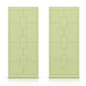 CALHOME 72 in. x 80 in. Hollow Core Sage Green Painted Composite MDF ...