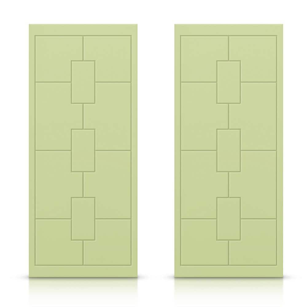 CALHOME 84 in. x 84 in. Hollow Core Sage Green Painted Composite MDF ...