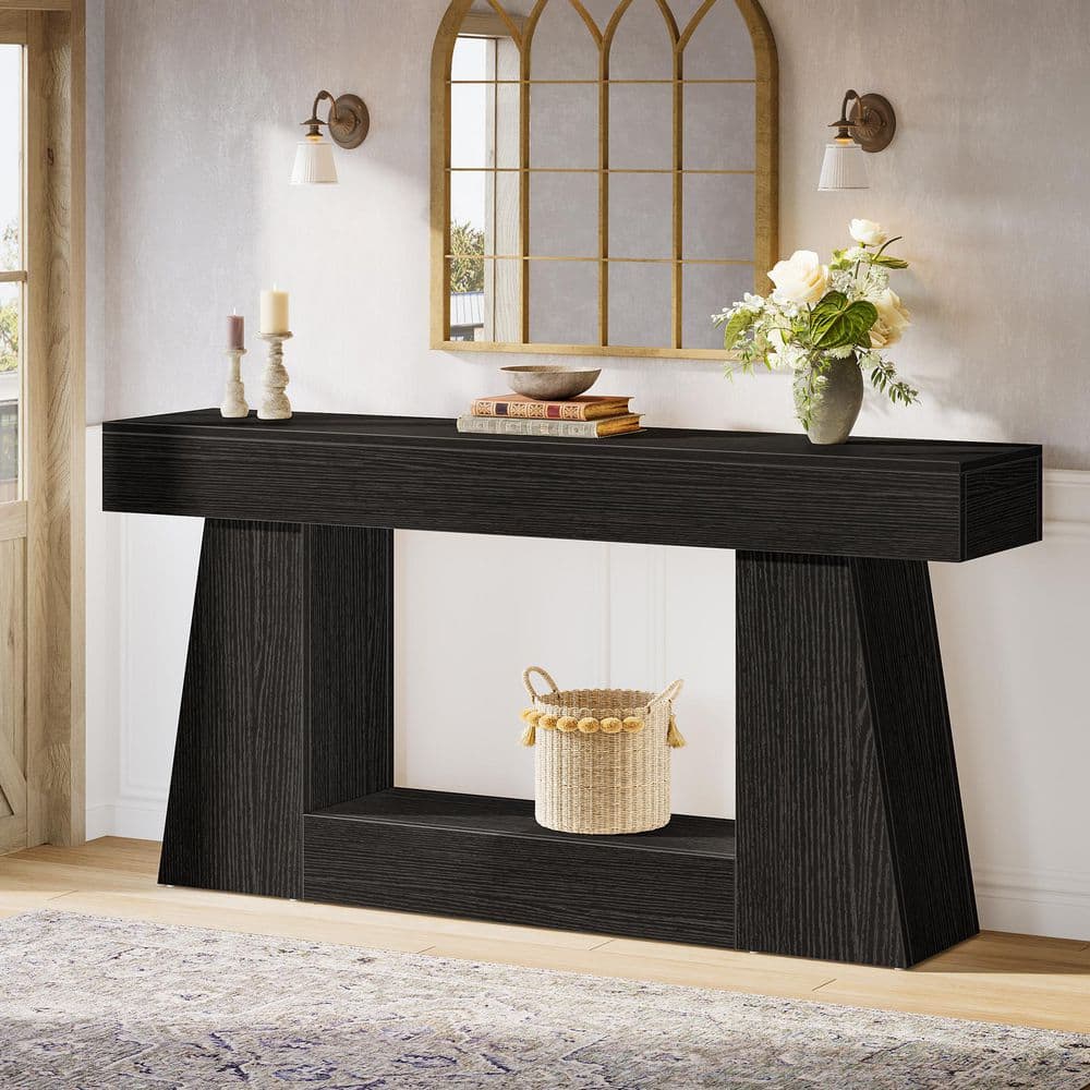 UPC 078756460126 - Turrella 62.99 in. Black Rectangle Wood Console ...