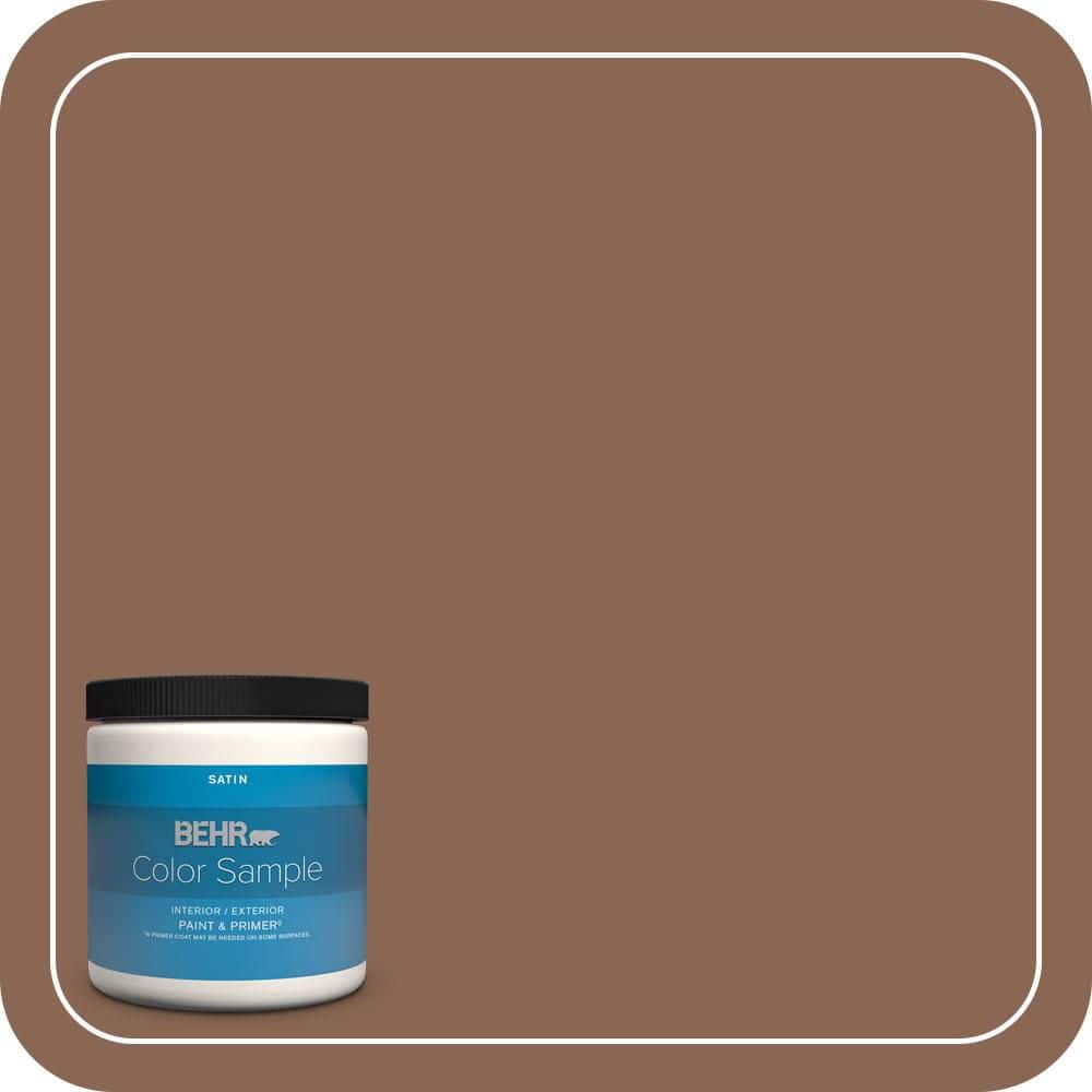 BEHR PREMIUM PLUS 8 oz. #PPU3-17 Clay Pot Satin Enamel Interior ...