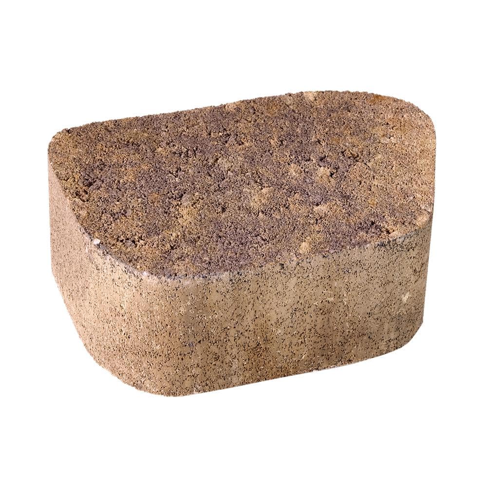 Pavestone Luna 6.02 in. L x 4.33 in. W x 2.36 in. H Buff Dark Brown ...