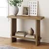 Nathan James Virgo 40 in. Light Brown Farmhouse Wooden Console Table, 2 ...