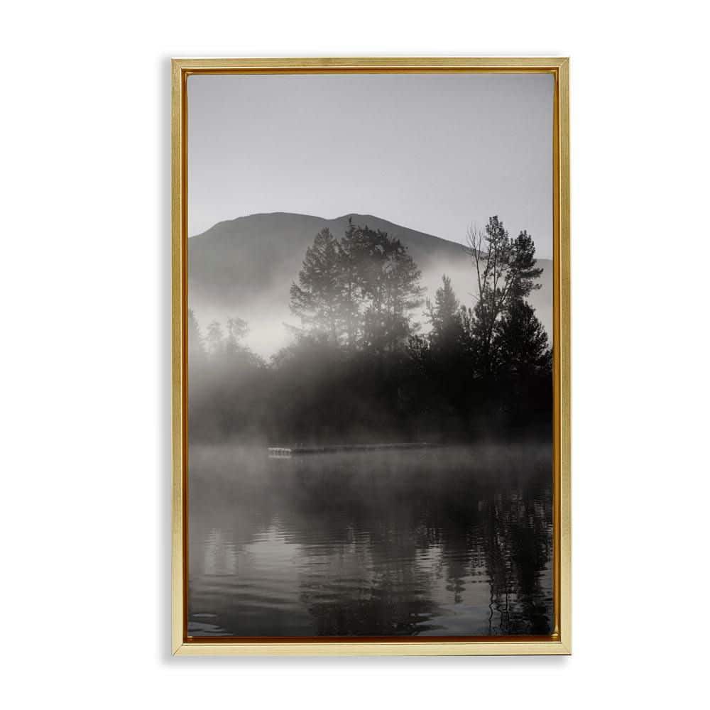 Stupell Industries Soothing Lake Ripples by Carol Robinson Gold Floater ...