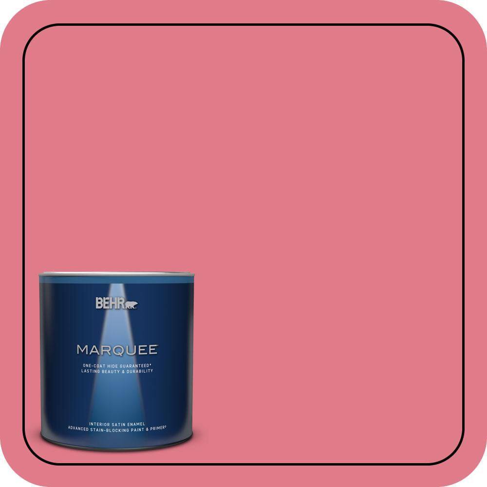 BEHR MARQUEE 1 qt. #P150-4 Hot Gossip Satin Enamel Interior Paint ...
