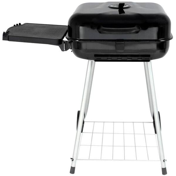 22 in. Square Charcoal Grill with Folding Sides, Black 267008160 - The ...