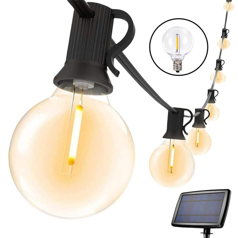KOAOEIRS 25-Light 50 ft. Outdoor/Indoor Solar LED G40 Integrated LED ...