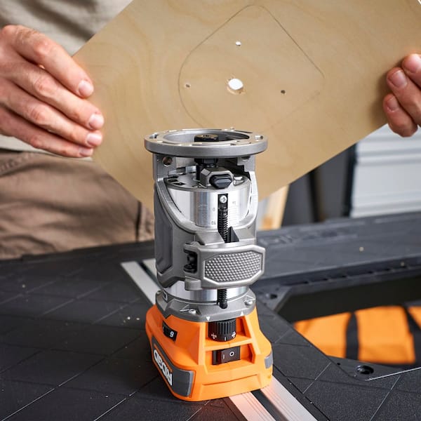 RIDGID 22 in. W x 34.6 in. D Portable Work Table with Plastic Top and ...