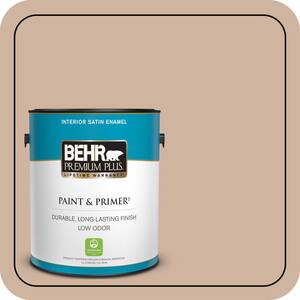 BEHR PREMIUM PLUS 8 oz. #BNC-01 Bauhaus Buff Semi-Gloss Interior ...