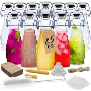 Nevlers 2 oz. Glass Spray Bottles with Funnel, Brush, Marker and Labels ...