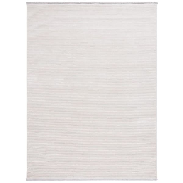 SAFAVIEH Whisper 8 ft. x 10 ft. Ivory/Ivory Marle Striped Area Rug ...