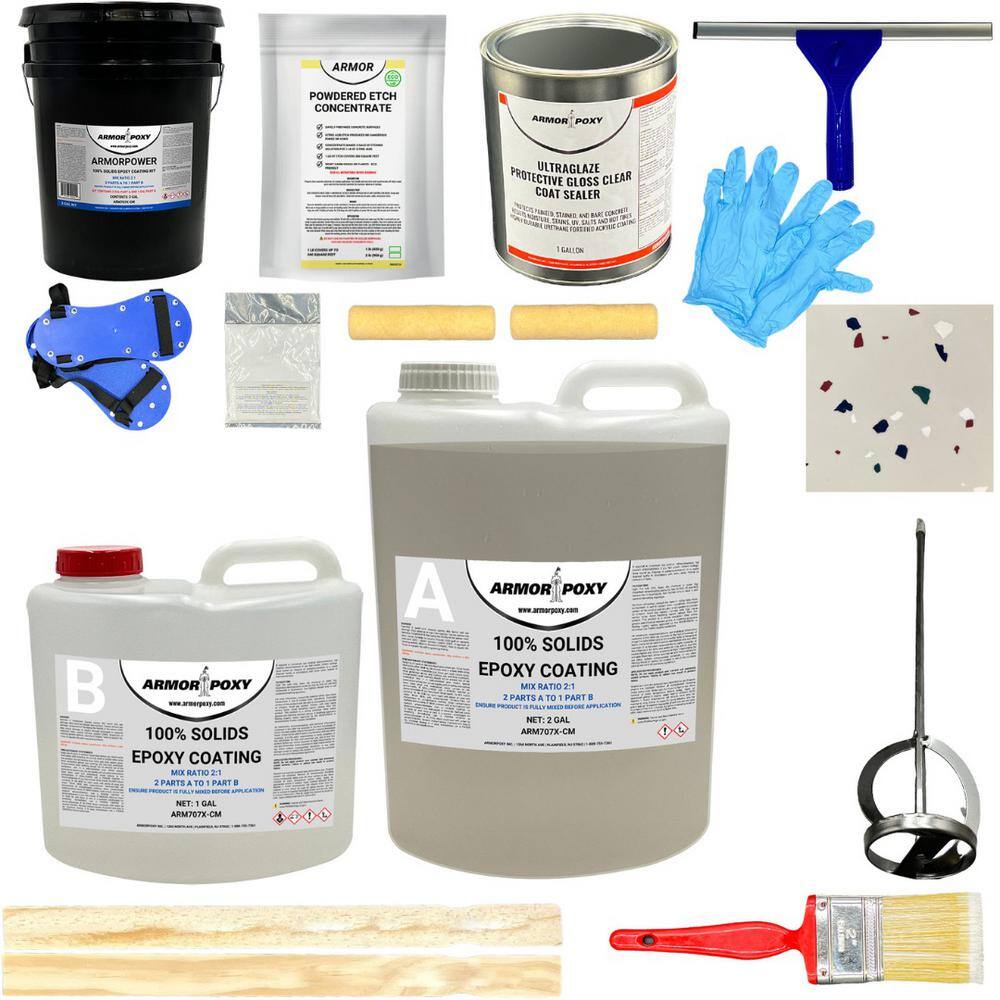 ARMORPOXY 3 gal. Tan Gloss 2-Part 600 sq.ft. Epoxy Kit Interior ...