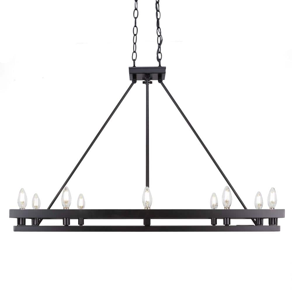 Paris 10-Light, Matte Black, Billiard Light, Any room with no Shades ...