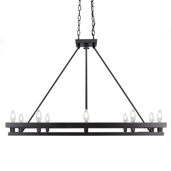 Paris 10-Light, Matte Black, Billiard Light, Any room with no Shades ...