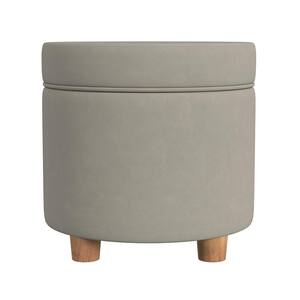 Homepop Cream Boucle Round Storage Ottoman K8672-F2417 - The Home Depot