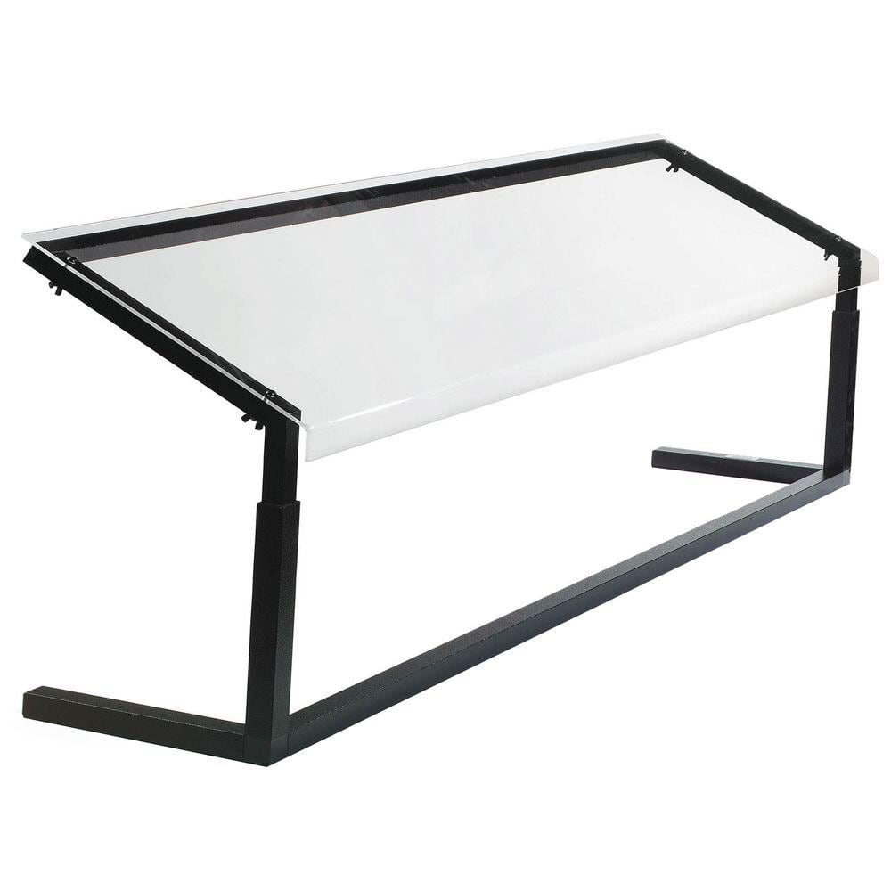 Carlisle 72 in. Long Adjustable Height Frame Black Sneeze Guard 927203