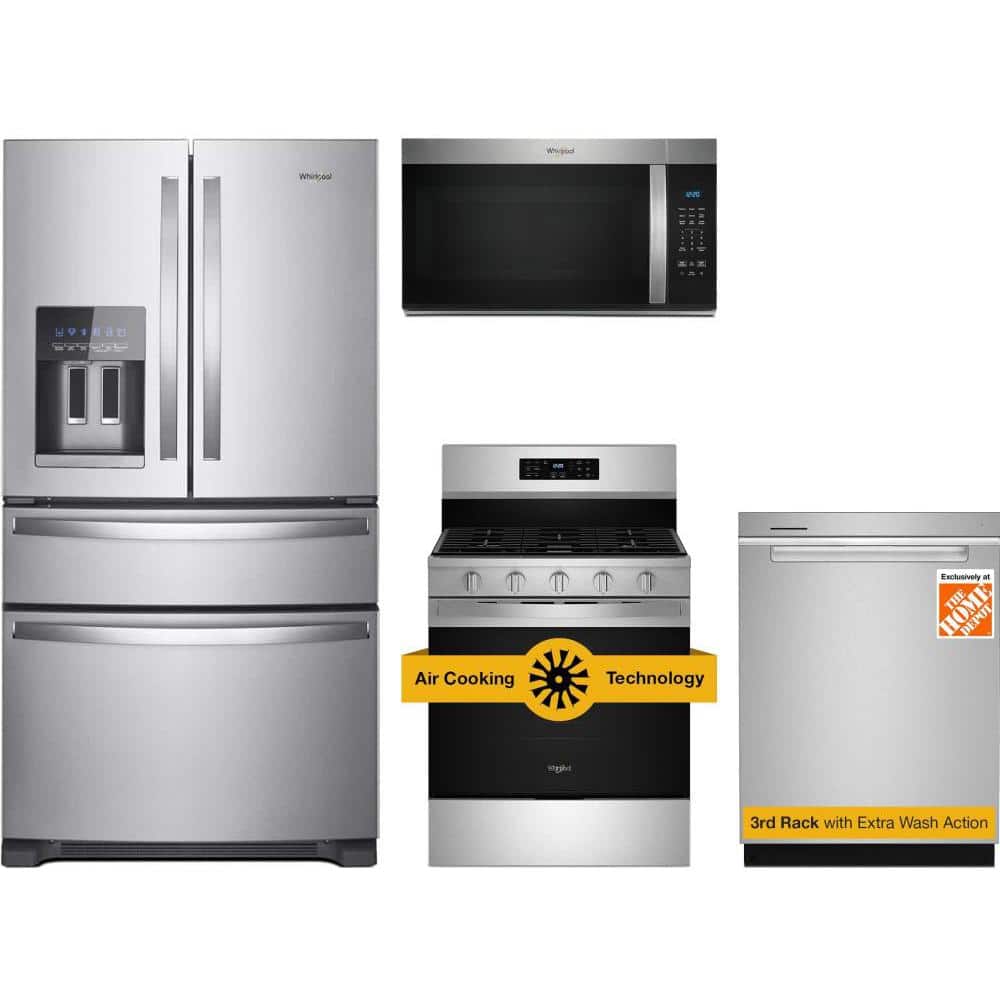 Whirlpool 24.5 cu. ft. Standard Depth Refrigerator with 5 Burner ...