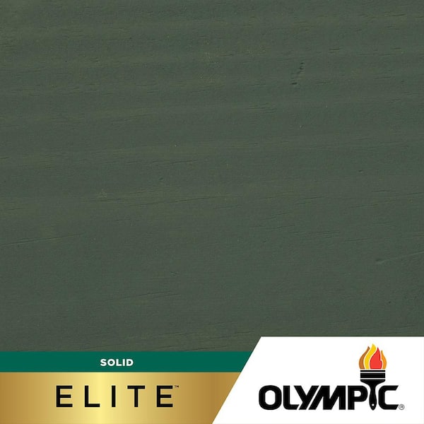 Olympic Elite 1 gal. SC-1068 Rocky Gray Solid Advanced Exterior Stain ...