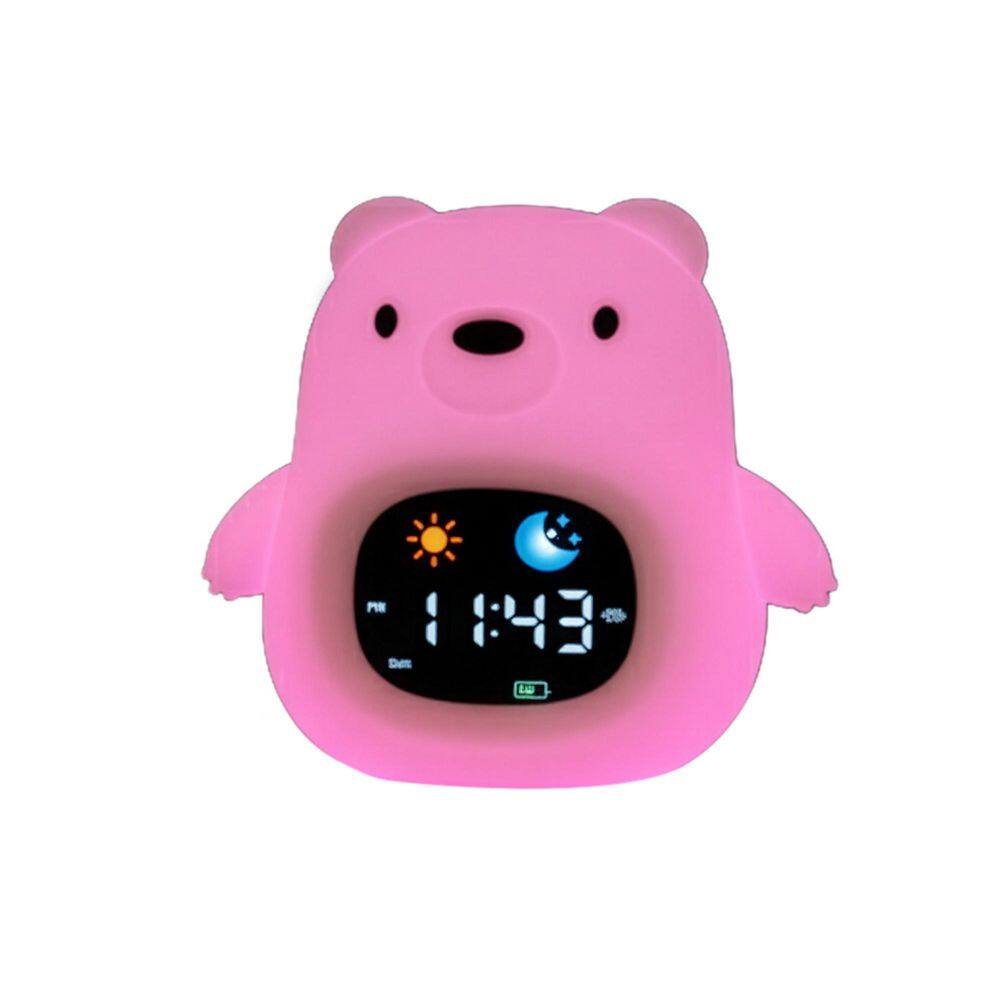 USB Operated Squishy Bear Clock with Sounds Multi-Color Integrated LED ...