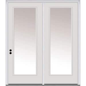 MMI DOOR 75 in. x 81.75 in. Clear Glass Primed Fiberglass Prehung Right ...