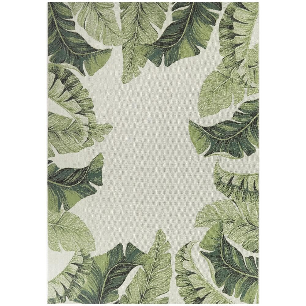 BALTA Espada Green 5 ft. x 7 ft. Floral Indoor/Outdoor Area Rug 3116858 ...