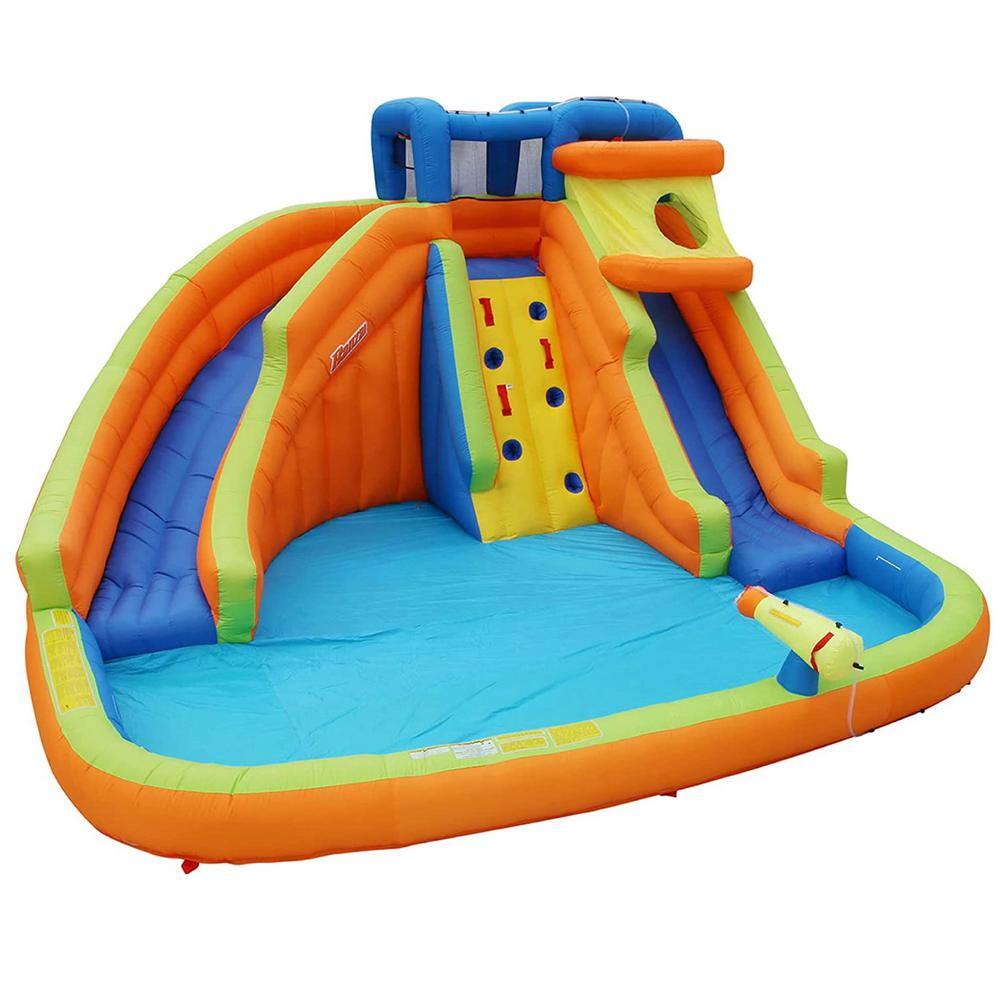 BANZAI Drop Zone Outdoor Inflatable Plastic Water Park for Kids Ages 5 ...
