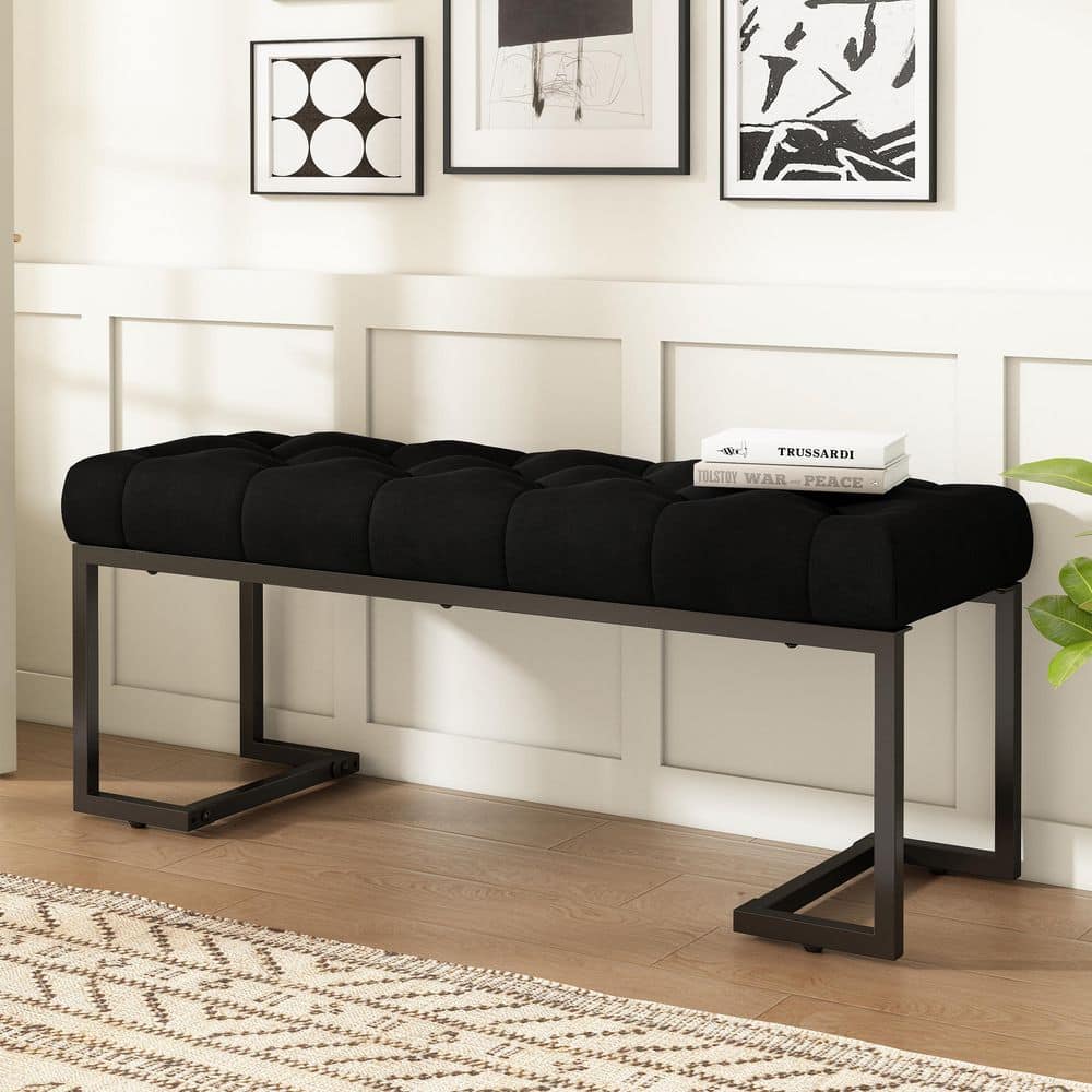 CHRISTOPHER KNIGHT HOME Galileo Modern Black Velvet Upholstered Bedroom ...