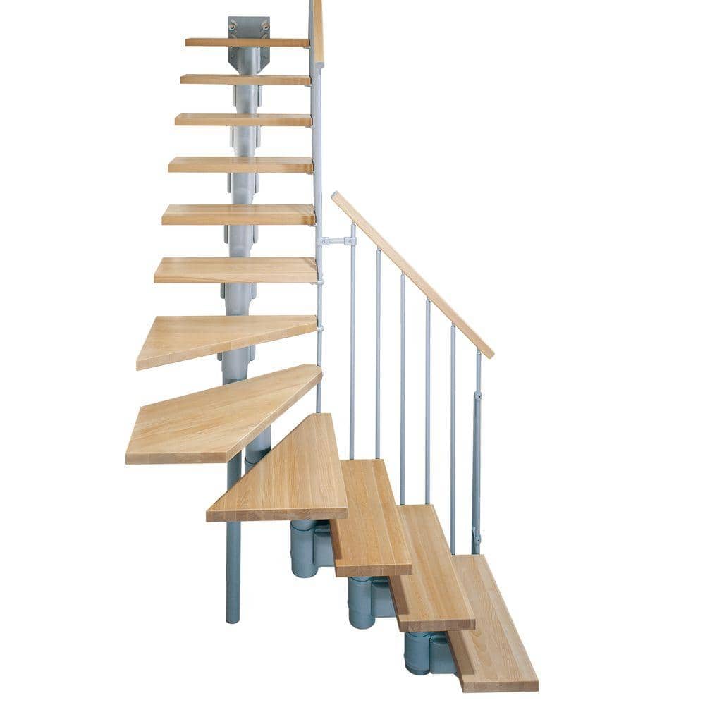 Arke Kompact 29 in. Grey Modular Staircase "L" Kit K35003 - The Home Depot