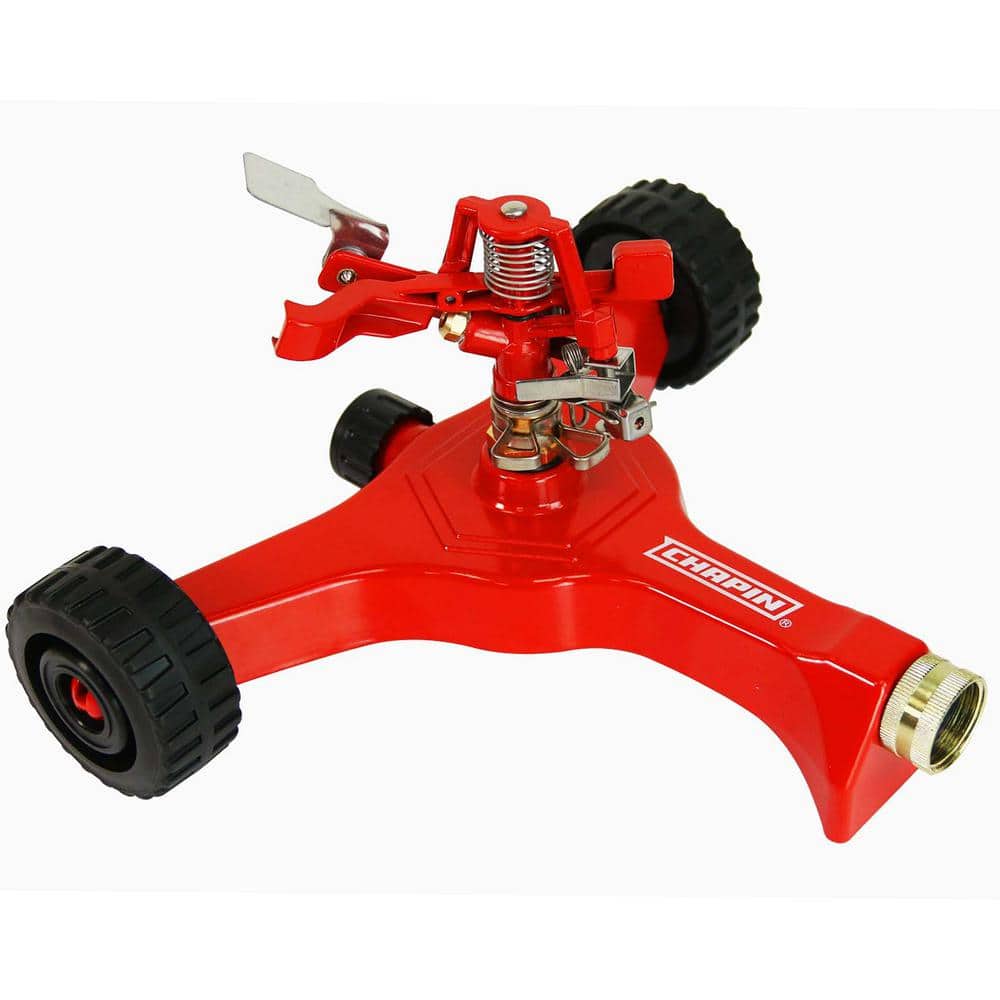 Chapin 4982: Wheeled Impact Sprinkler, 360-Degree Automatic Impact ...