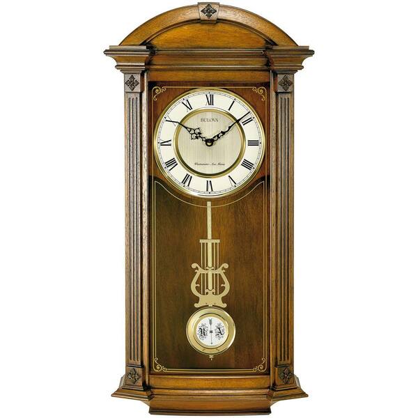 Bulova Hartwick 30 In H X 14 In W Chime Wall Clock C4331 The Home Depot