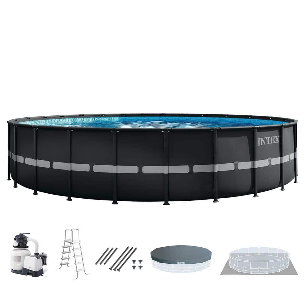 Intex Ultra XTR 24 ft. Round 52 in. Deep Above Ground Pool Set 26339EHD ...