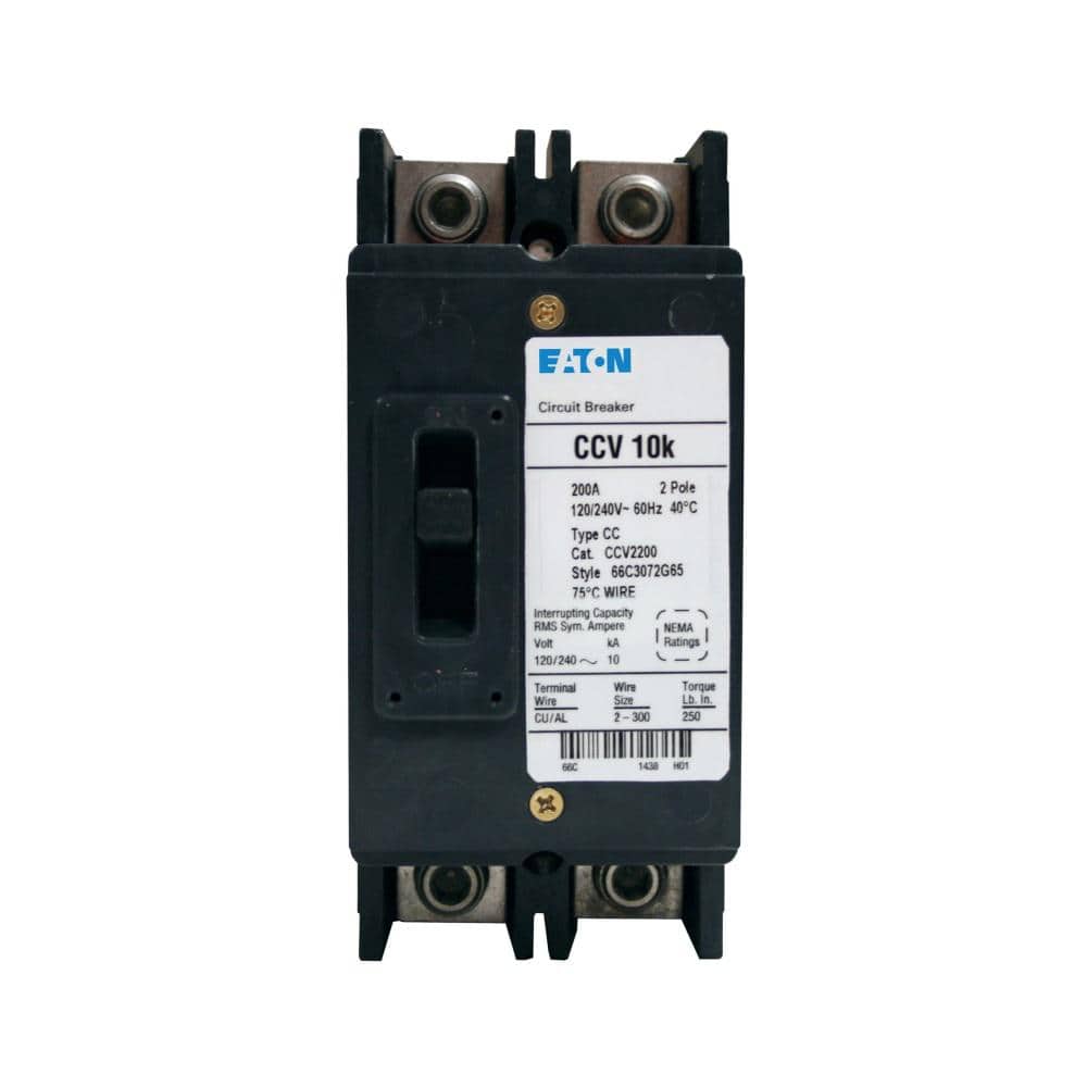 Eaton 200 Amp Main Circuit Breaker for Type ECC Enclosures CCV2200 ...