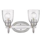 Golden Lighting Parrish 3-Light Pewter Bath Vanity Sconce with Seeded ...