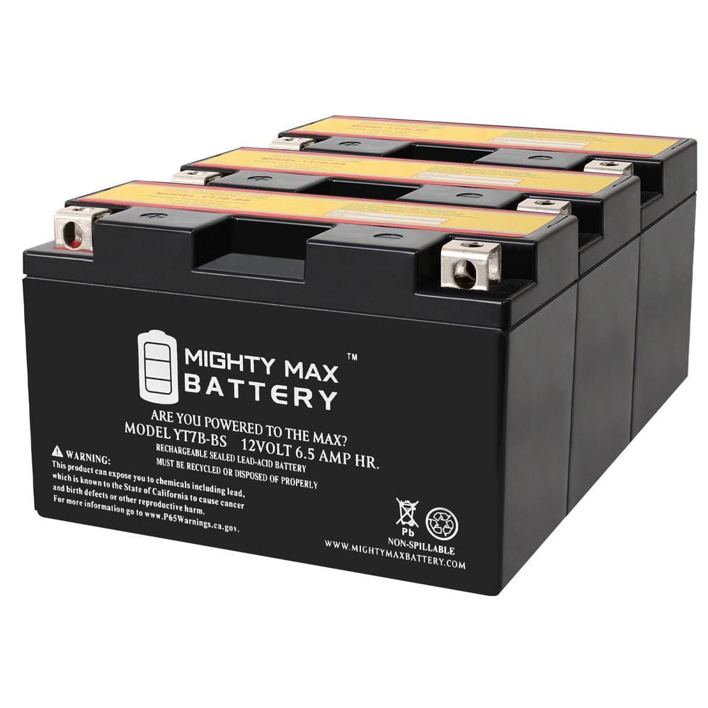 MIGHTY MAX BATTERY YT7B-BS 12V 6.5AH Replacement Battery Compatible ...