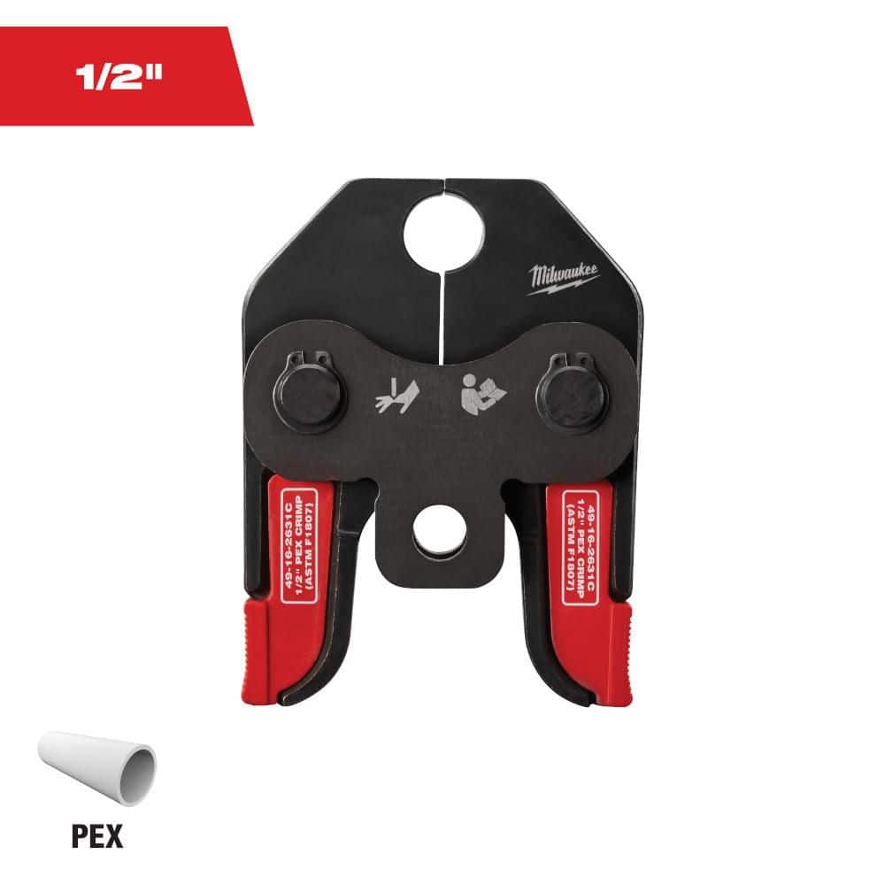 Milwaukee M18 1/2 in. PEX Crimp Press Tool Jaw 49-16-2631C - The Home Depot