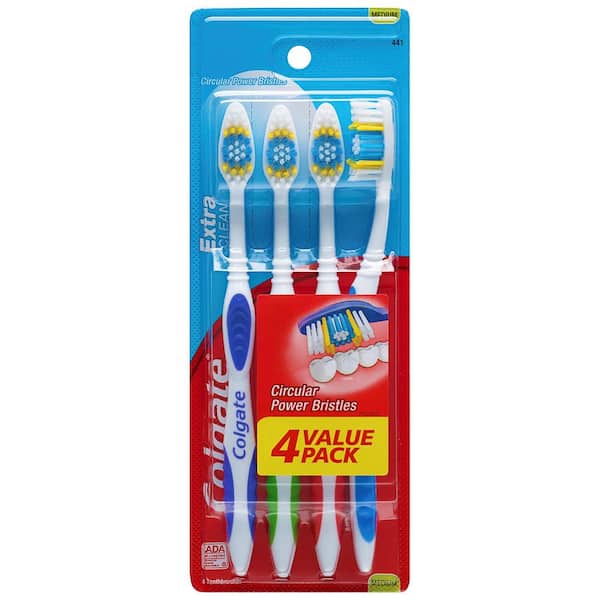 Colgate Extra Clean Full Head Medium Toothbrush (4-Count) 155190 - The ...